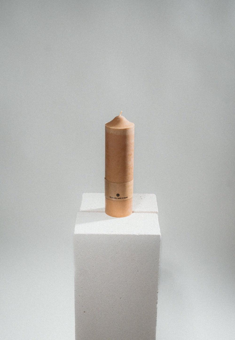 Kerze Stearin hellbraun