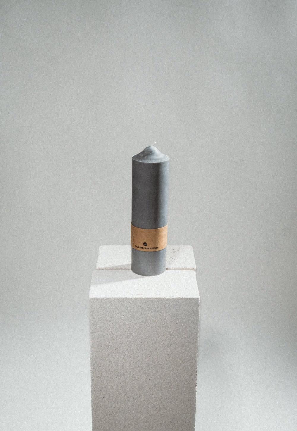 Kerze Stearin grau